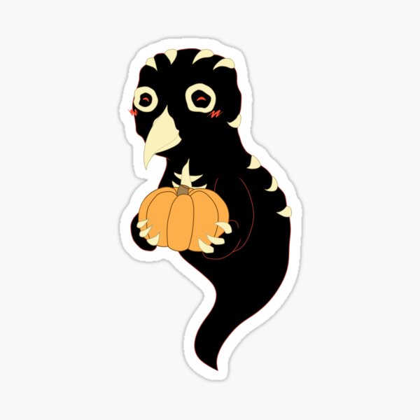 "Cute Pigeon Ghost Demon" Sticker by LilacLynx | Redbubble
