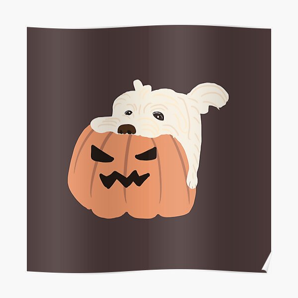 "October puppy" Poster for Sale by PatternbyNOK | Redbubble