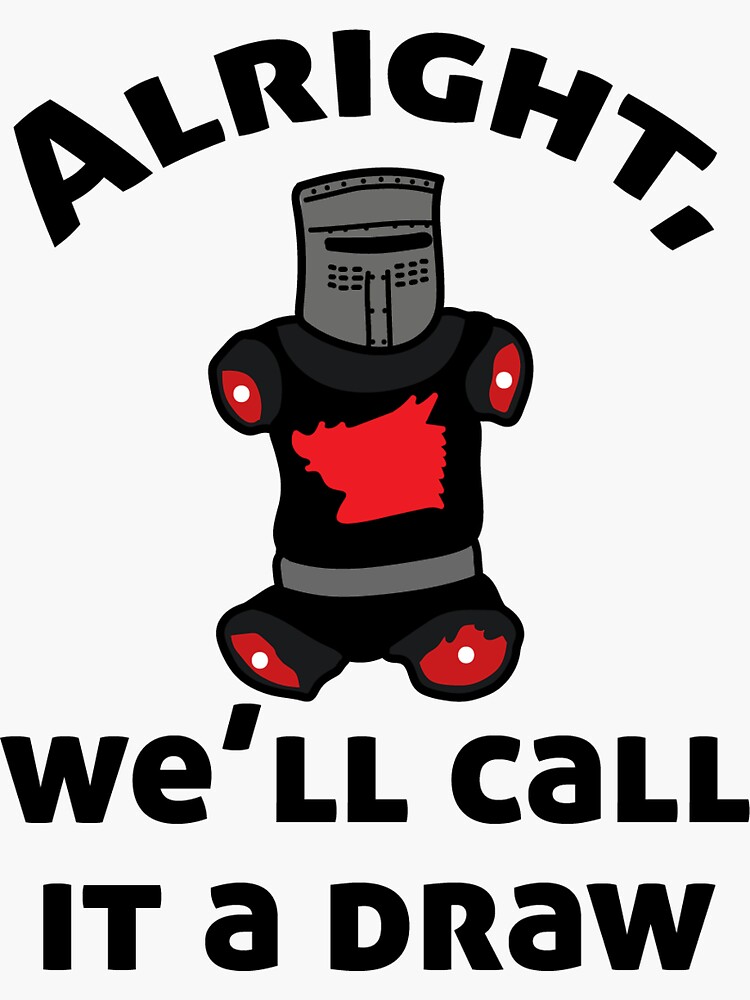 "THe Black Knight Monty Python and the Holy Grail" Sticker for Sale by ...