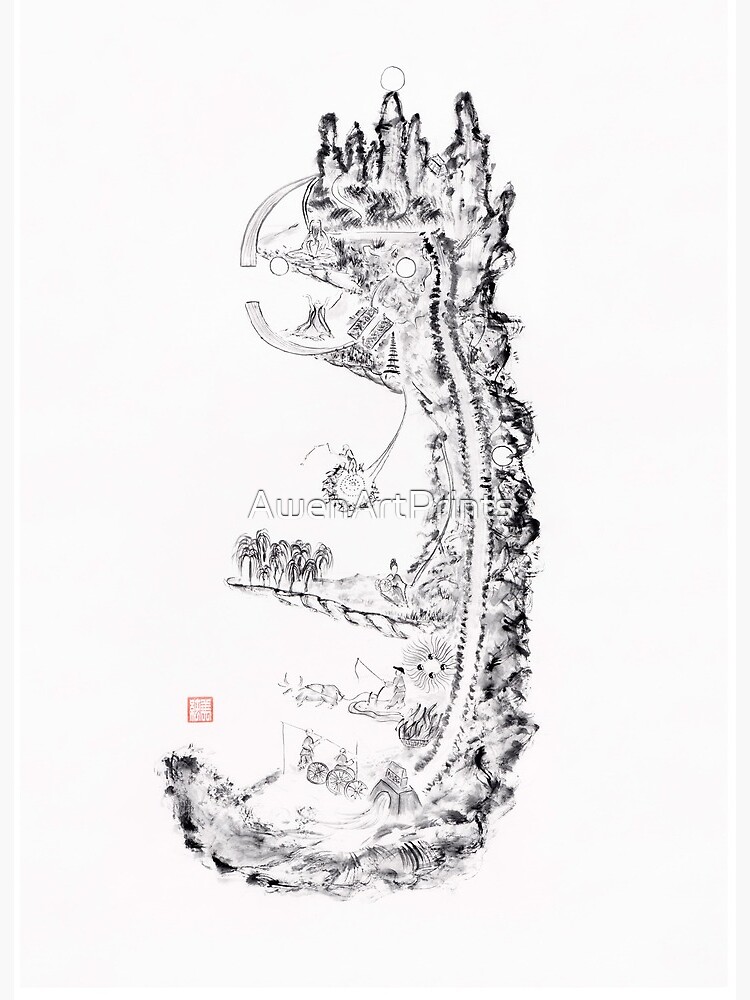 "Daoist Classical Nei Jing Tu Chart of Inner Alchemy Landscape in Nei ...