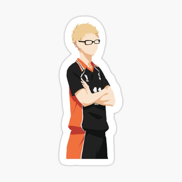 "Tsukishima Haikyuu Sticker" Sticker by NelehGene | Redbubble