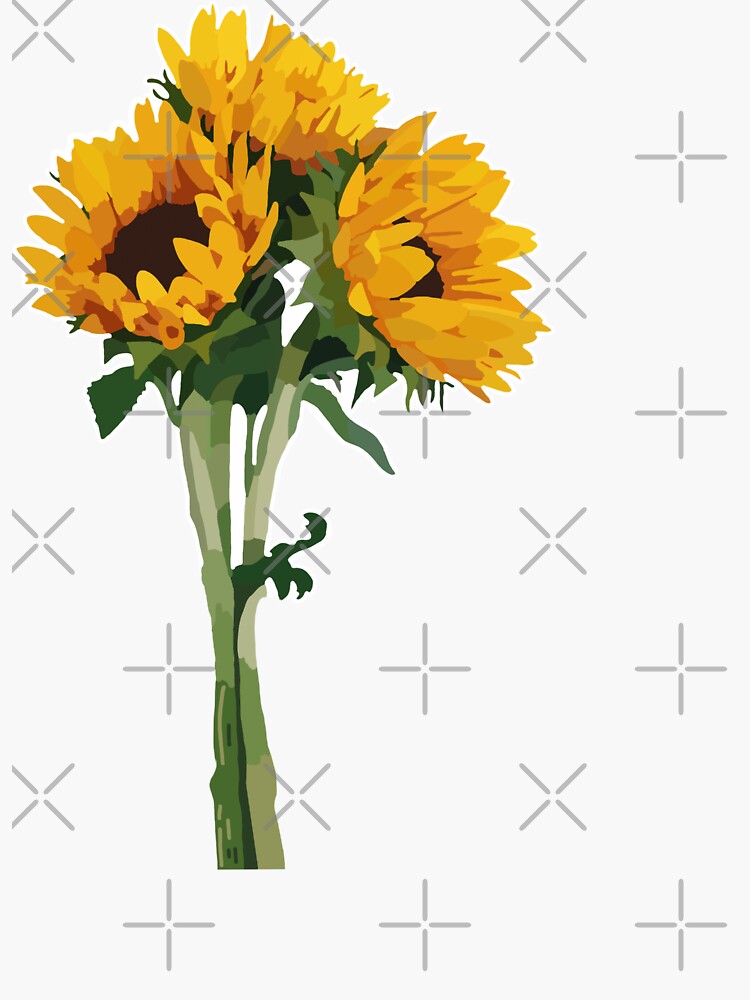 "Sunflowers" Sticker for Sale by kaleyhoggle | Redbubble