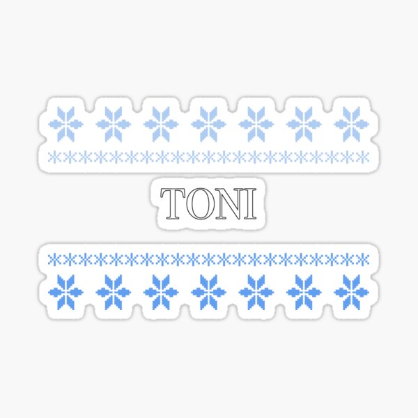 "My Name Is Toni Name Tag Custom Personalised Design " Sticker for Sale ...