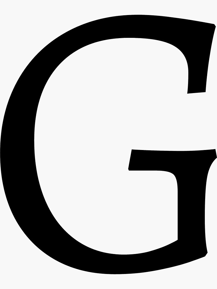 "''G'' initial " Sticker for Sale by Alphaheads | Redbubble