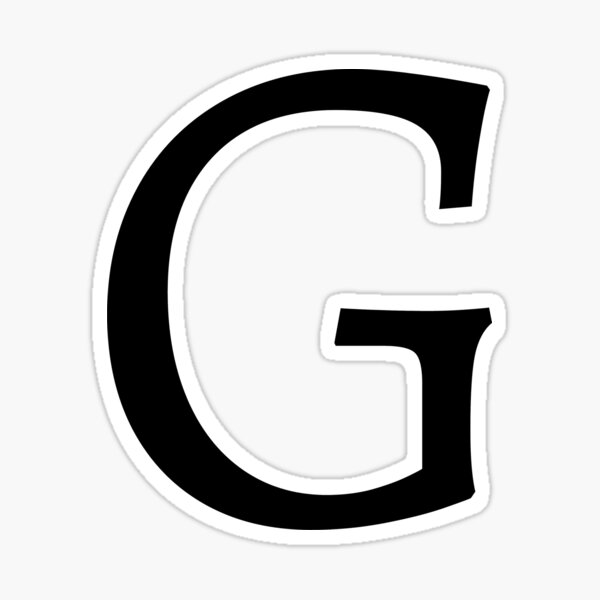 "''G'' initial " Sticker for Sale by Alphaheads | Redbubble