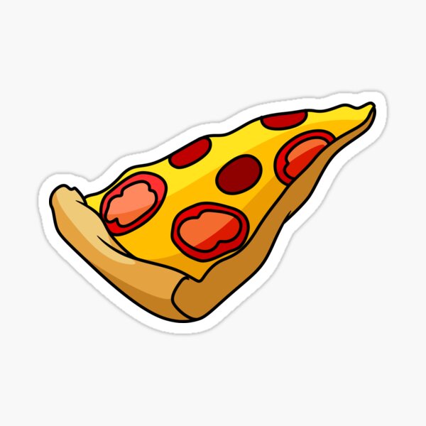 "Slice of Pepperoni Pizza" Sticker for Sale by StickyFun | Redbubble