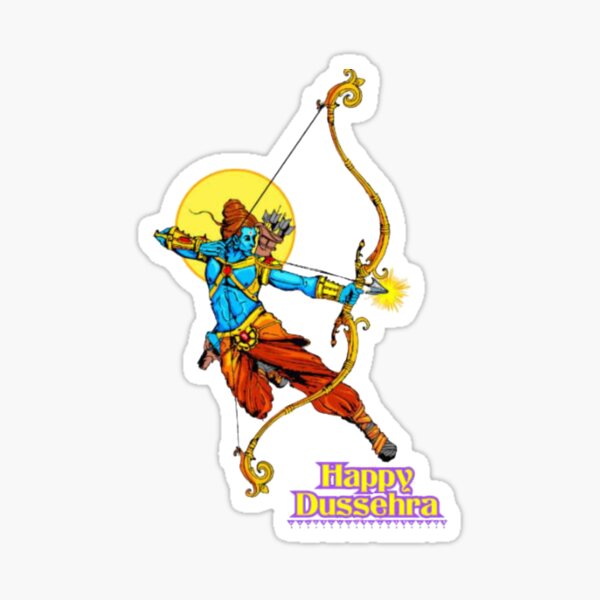 "Dussehra" Sticker for Sale by abdelouadoudbar | Redbubble