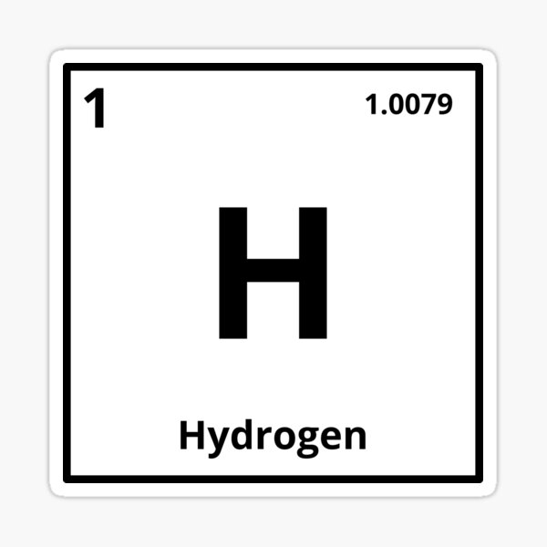 "Element Hydrogen" Sticker for Sale by Syrolline | Redbubble
