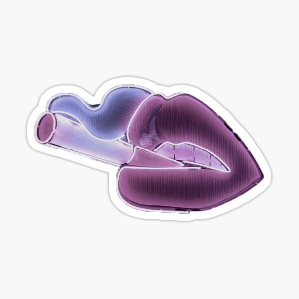 "Smoking neon lips " Sticker by ciarahenriques | Redbubble