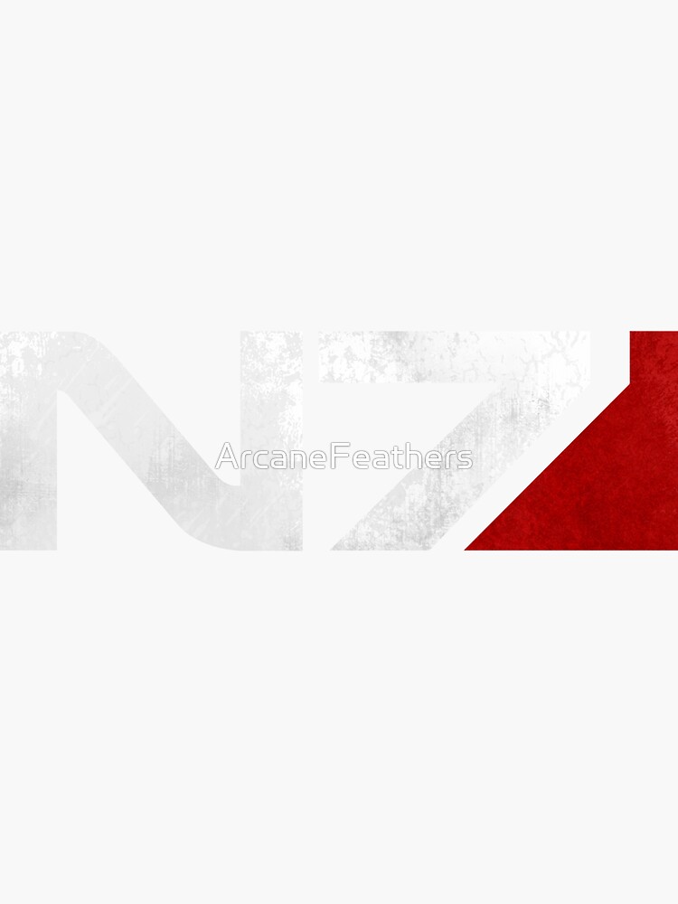 "Mass Effect N7" Sticker by ArcaneFeathers | Redbubble