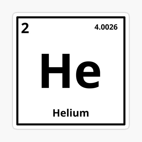 "Element Helium" Sticker for Sale by Syrolline | Redbubble