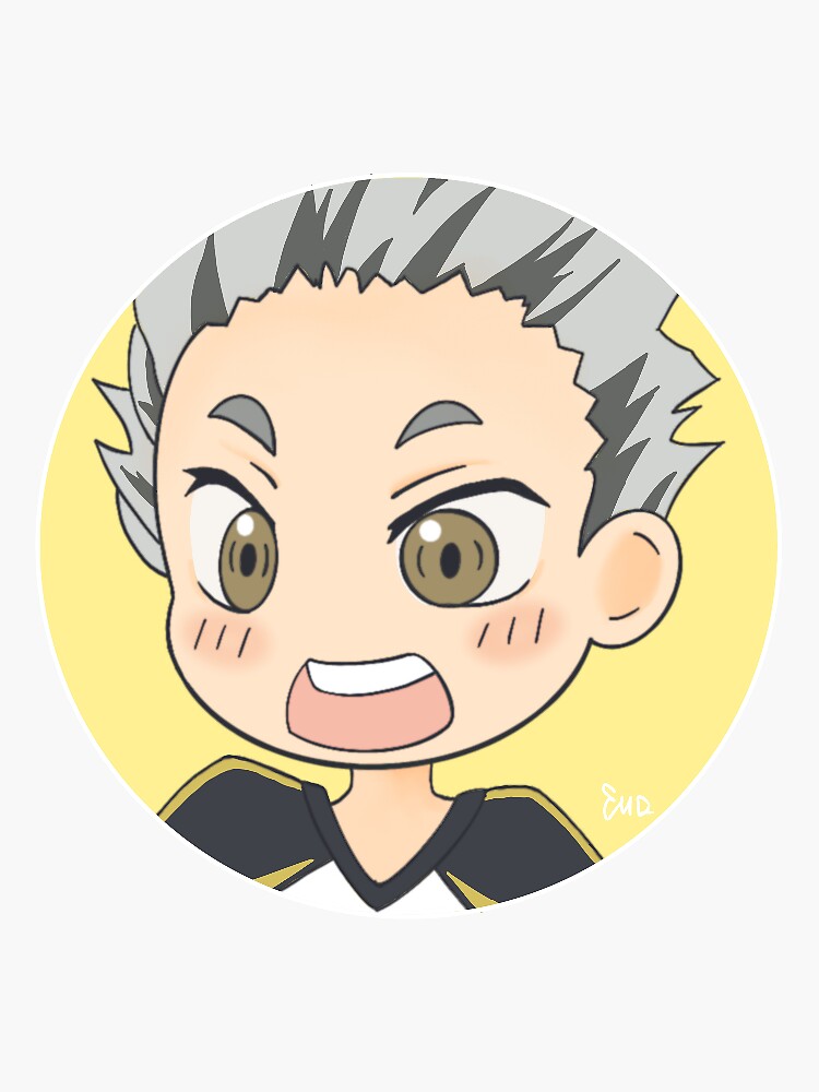 "Bokuto Koutarou Chibi" Sticker by meiramyu | Redbubble