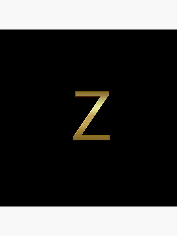 "Gold On Black Monogram Letter Z | Gold Alphabet" Poster by ...