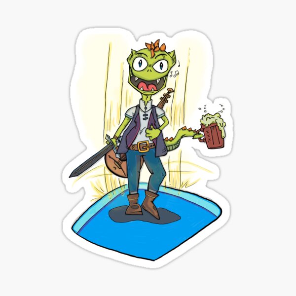 "Bard Lizard " Sticker for Sale by NwgroGuerra | Redbubble