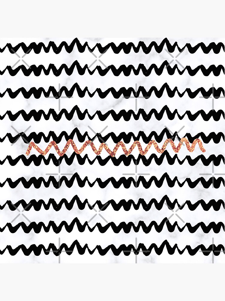 "Black and red squiggly lines on white background" Sticker by ...