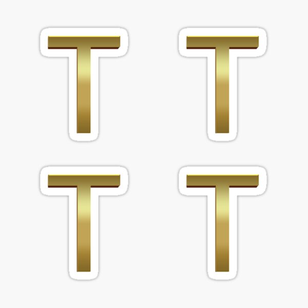 "Gold On Black Monogram Letter T | Gold Alphabet" Sticker for Sale by ...