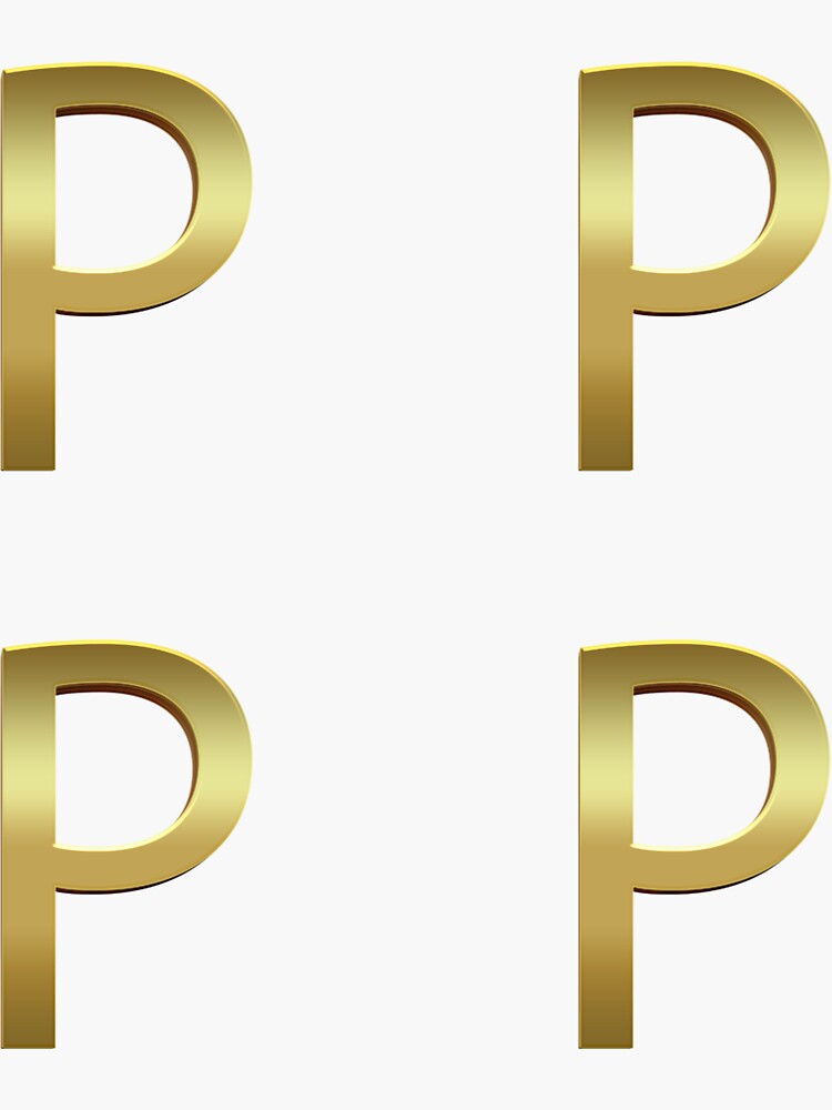 "Gold On Black Monogram Letter P | Gold Alphabet" Sticker for Sale by ...