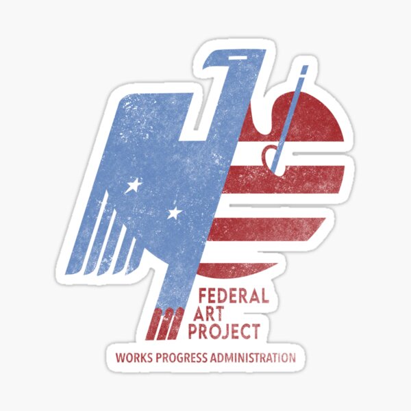 "Federal Art Project" Sticker for Sale by CreativeGiant | Redbubble