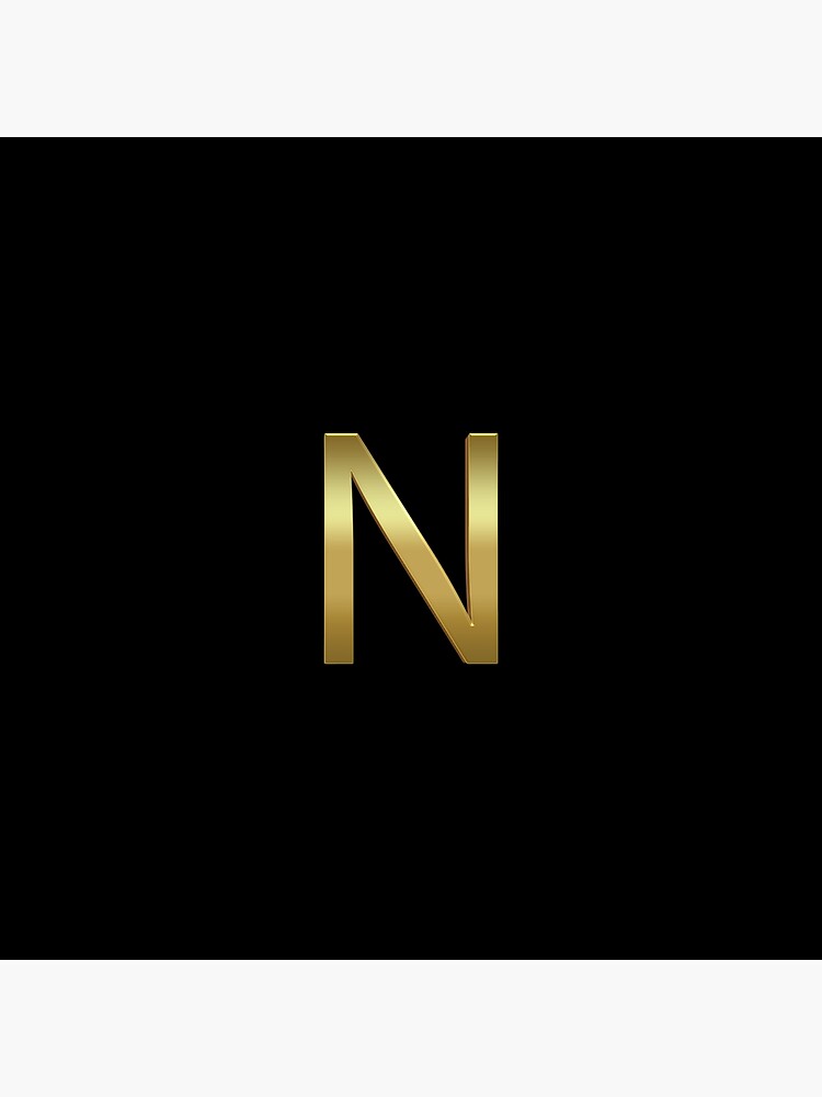 "Gold On Black Monogram Letter N | Gold Alphabet" Poster for Sale by ...