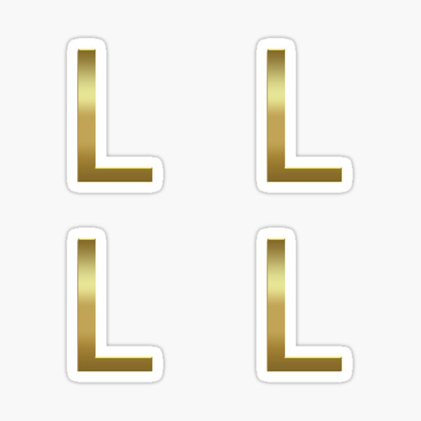 "Gold On Black Monogram Letter L | Gold Alphabet" Sticker for Sale by ...