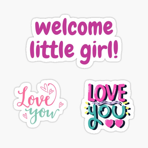 "Sticker welcome home for little girl! newborn room decor" Sticker for ...