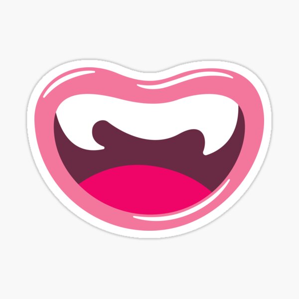 "MONSTER OPEN MOUTH" Sticker for Sale by SOUZAN | Redbubble