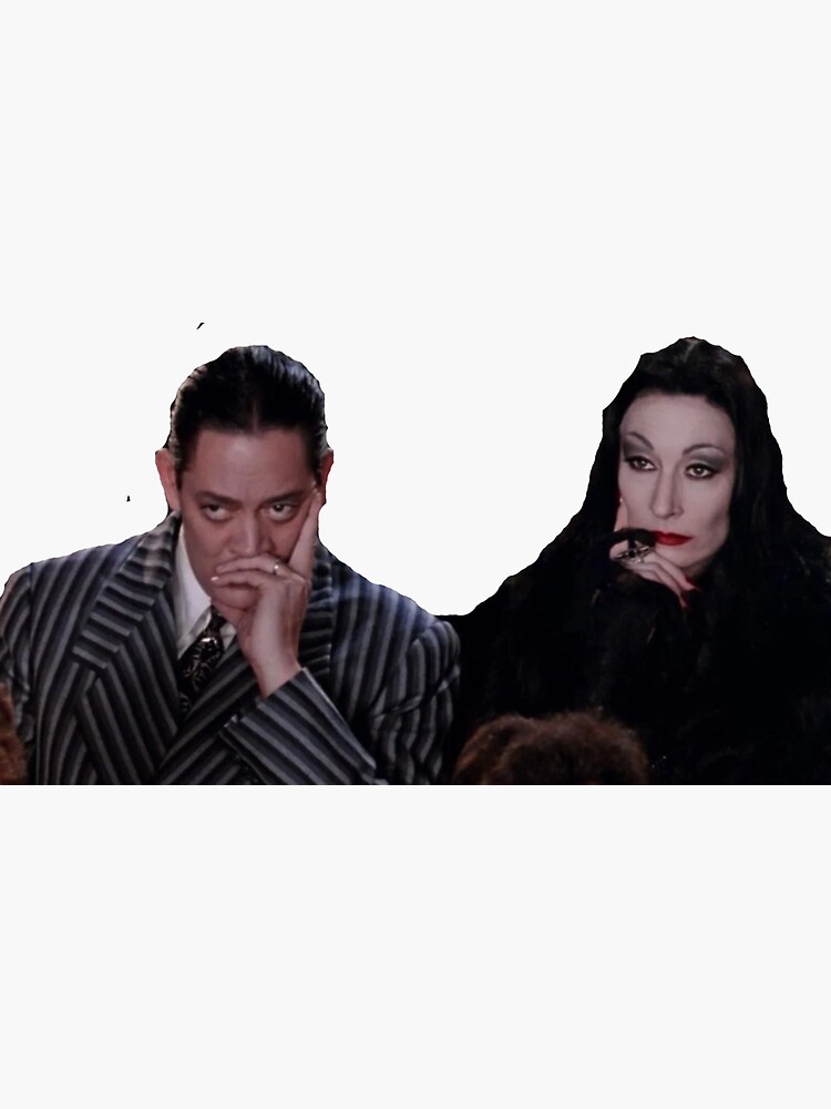 "Morticia and Gomez Addams" Sticker for Sale by justcallmeolive | Redbubble