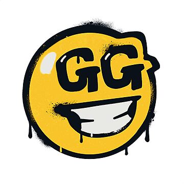"GG Smiley Face Graffiti" Sticker for Sale by Javella8 | Redbubble