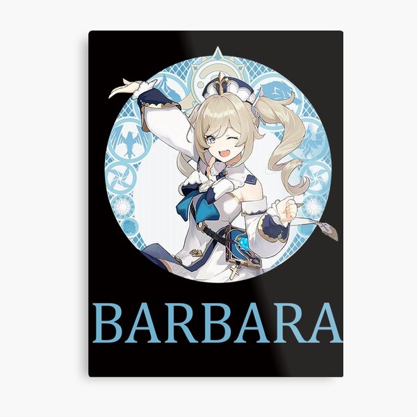 Lámina metálica «Impacto de Genshin - Personaje de Barbara Hydro Healer ...