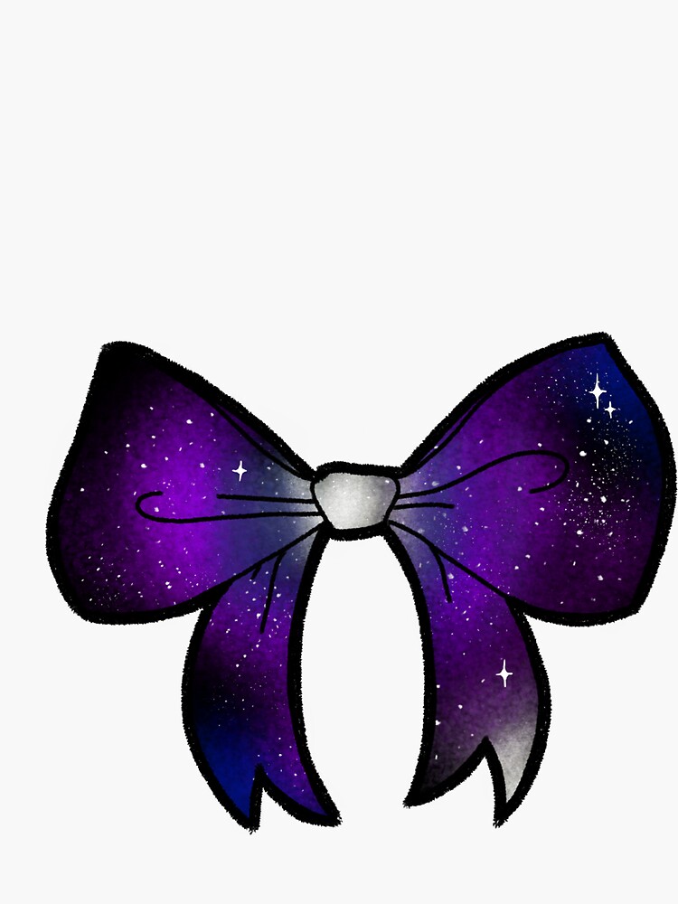 "Preppy Bow (galaxy)" Sticker for Sale by DaniisArts | Redbubble