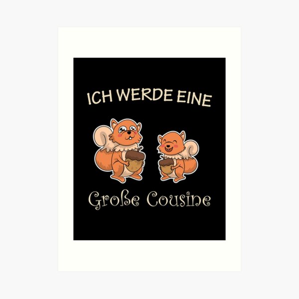 "Cute German Big Cousin Squirrel Nephew Niece Pregnancy Announcement ...