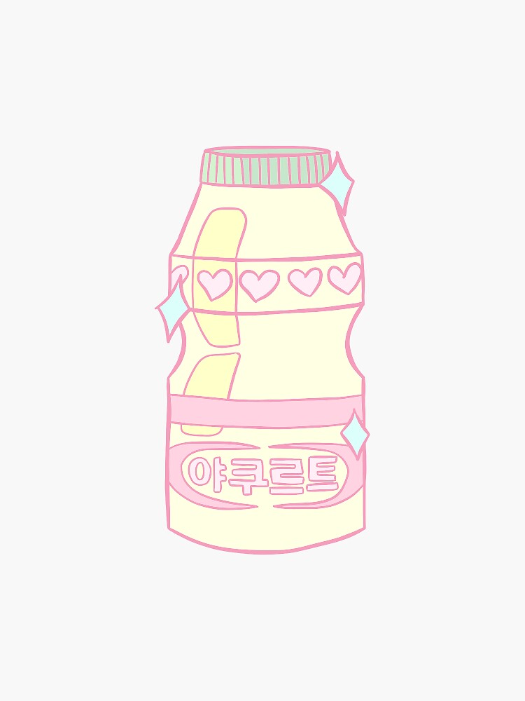 Pegatina «Kawaii Yakult» de hellototo | Redbubble