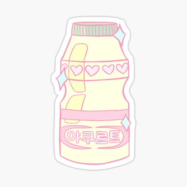 Pegatina «Kawaii Yakult» de hellototo | Redbubble