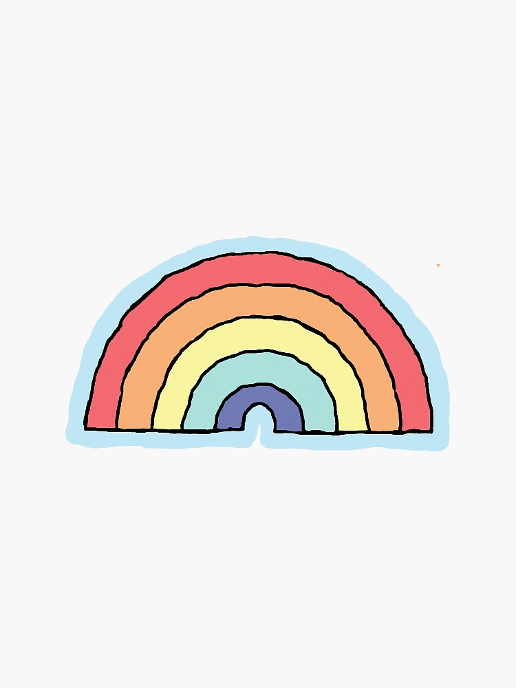 "Rainbow design" Sticker by Home-Stickers | Redbubble