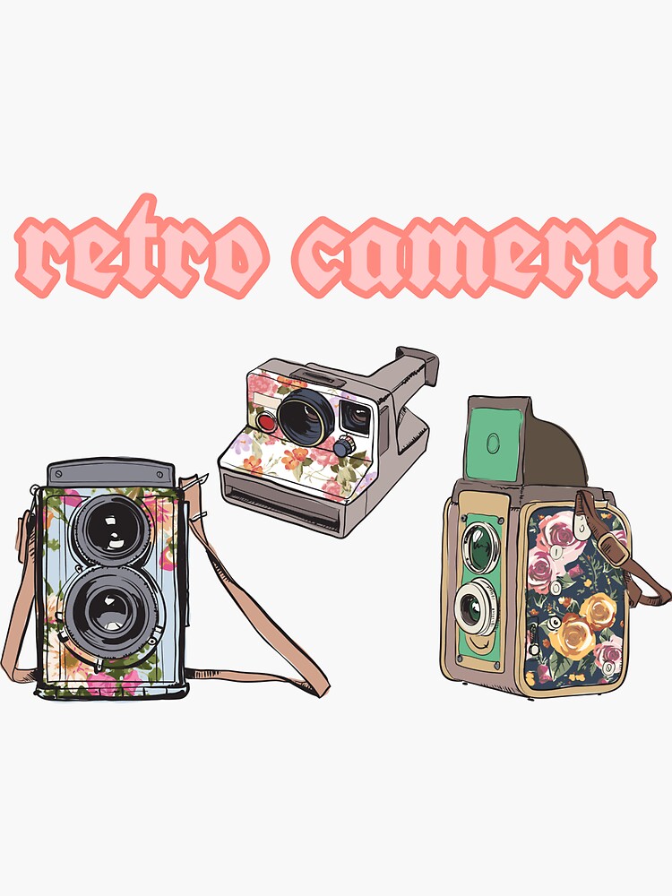 "Retro camera (+ sticker pack)" Sticker for Sale by chelseavine | Redbubble