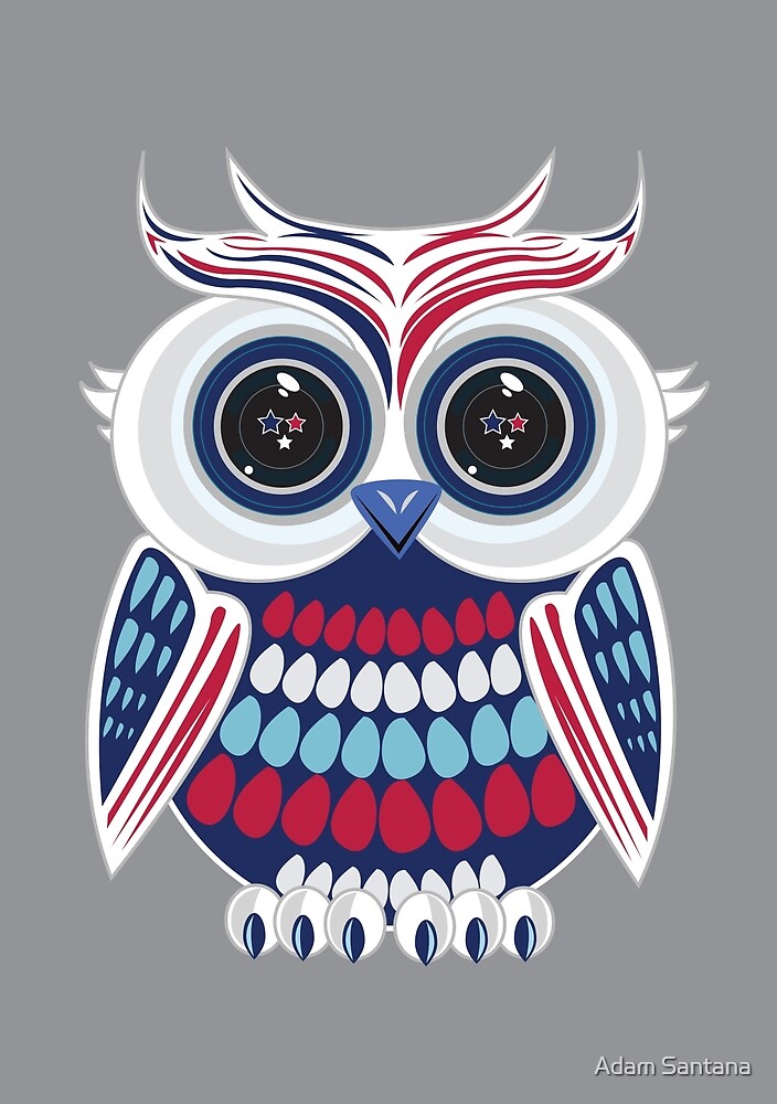 "Patriotic Owl" by Adam Santana | Redbubble
