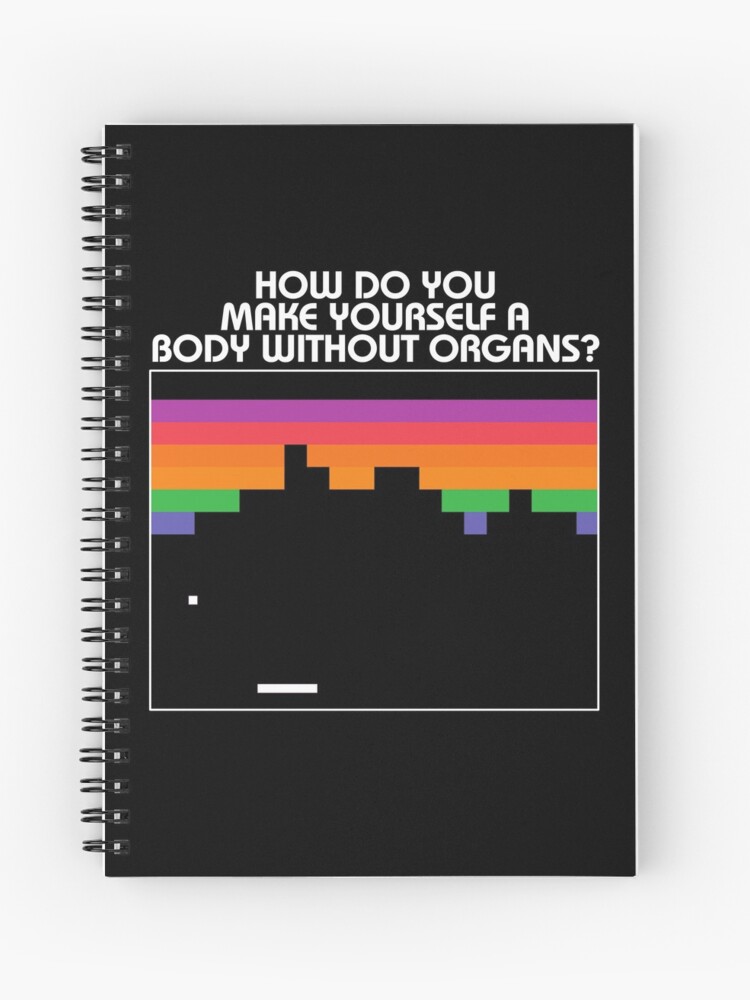 "8-bit Body Without Organs" Spiral Notebook for Sale by Crit Drip ...