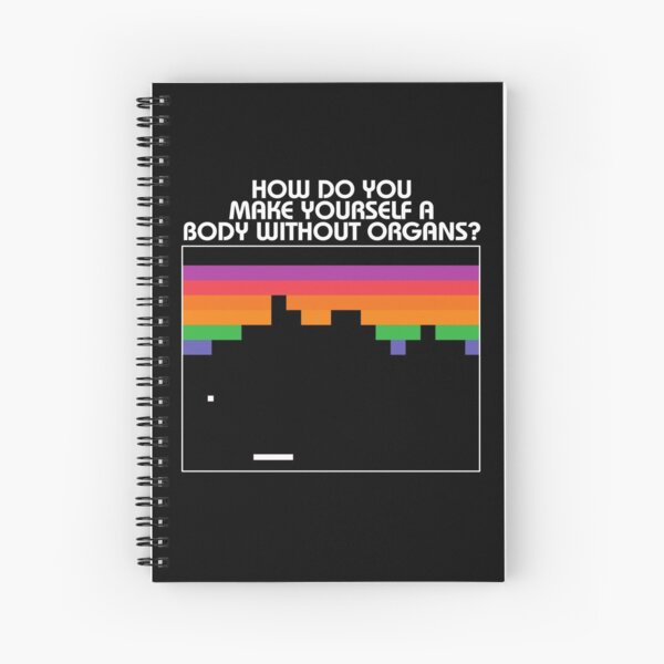 "8-bit Body Without Organs" Spiral Notebook for Sale by Crit Drip ...