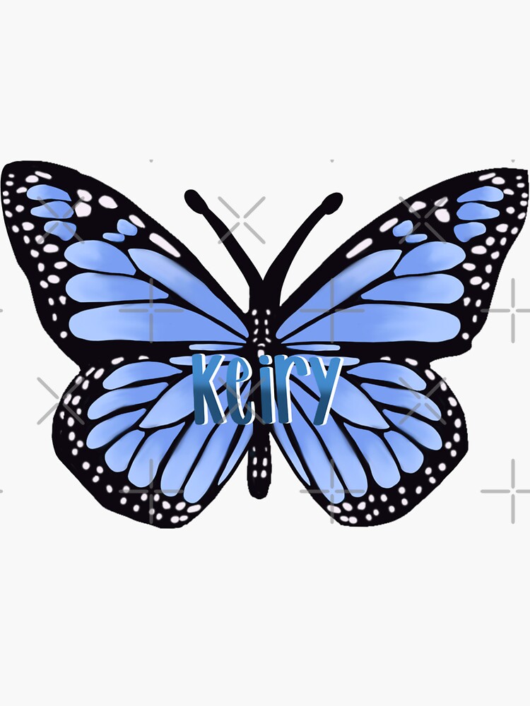 "Keiry blue butterfly " Sticker for Sale by ArtbyAnkitha | Redbubble