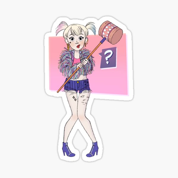 "Confused Jester Girl" Sticker by bagged-milkk | Redbubble