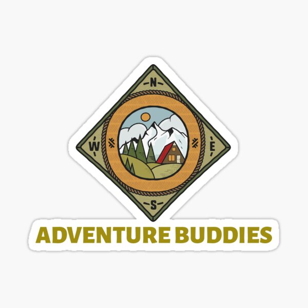 "Adventure Buddies" Sticker for Sale by Arva-Designs | Redbubble