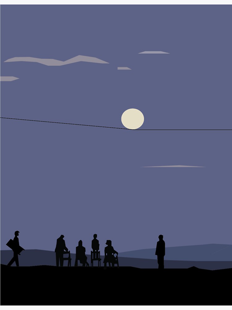 "Moon watching Sticker" Sticker by inezj | Redbubble