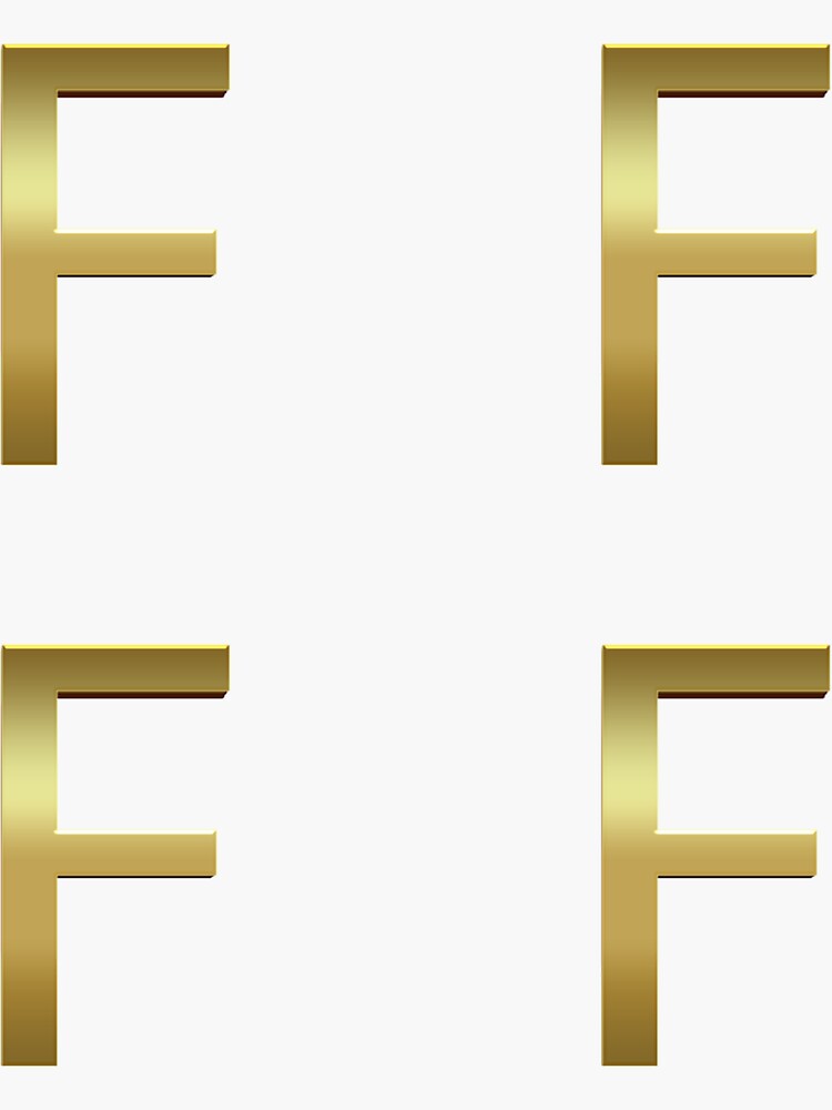 "Gold On Black Monogram Letter F | Gold Alphabet" Sticker for Sale by ...