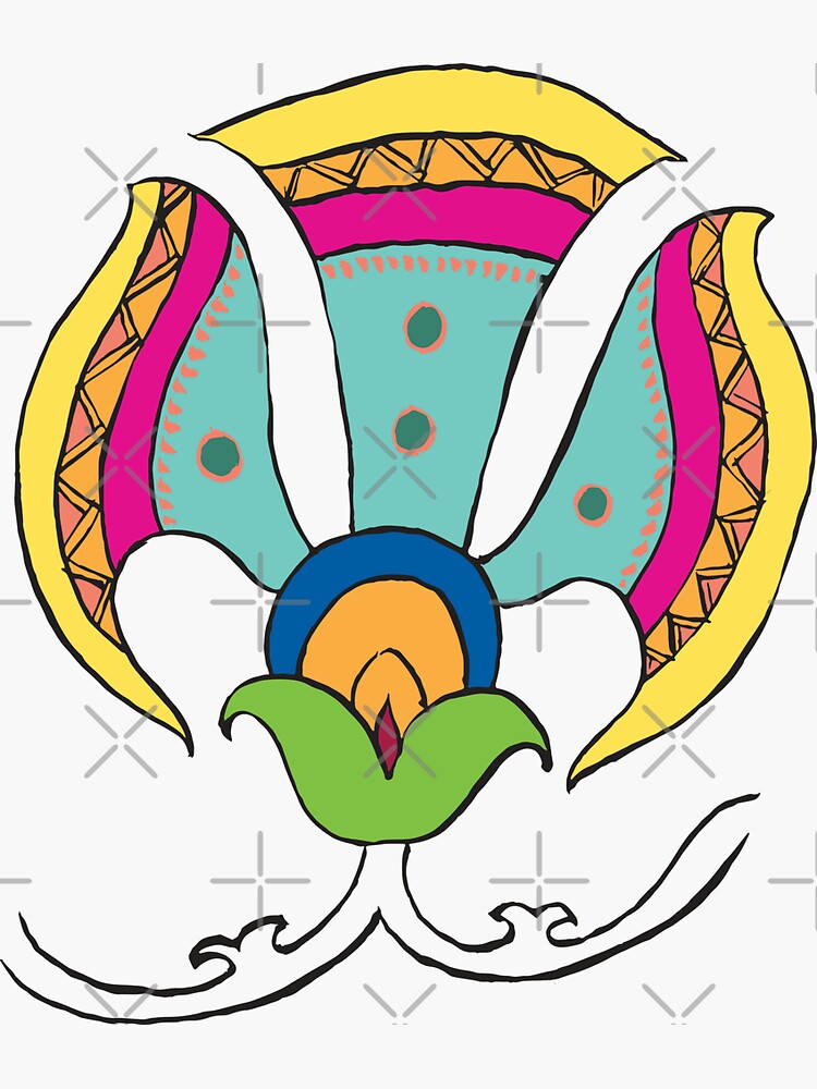 "floral sticker and t-shirt" Sticker for Sale by 8800688132 | Redbubble