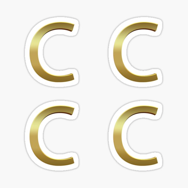 "Gold On Black Monogram Letter C | Gold Alphabet" Sticker for Sale by ...