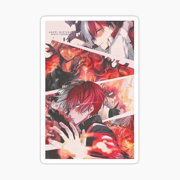 "Todoroki Shouto My Hero Academia" Sticker for Sale by alby666 | Redbubble
