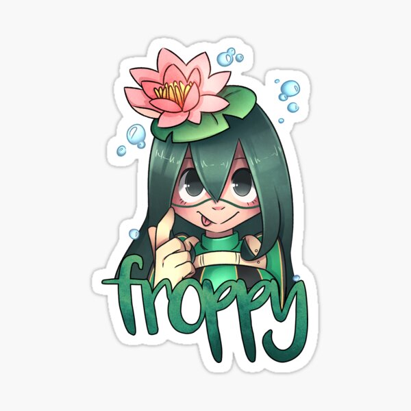 "Tsuyu Asui Froppy BNHA" Sticker for Sale by r00dpanda | Redbubble