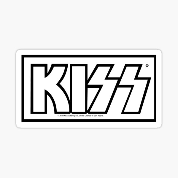 "kiss transparent design/ white on black,black on white" Sticker for ...