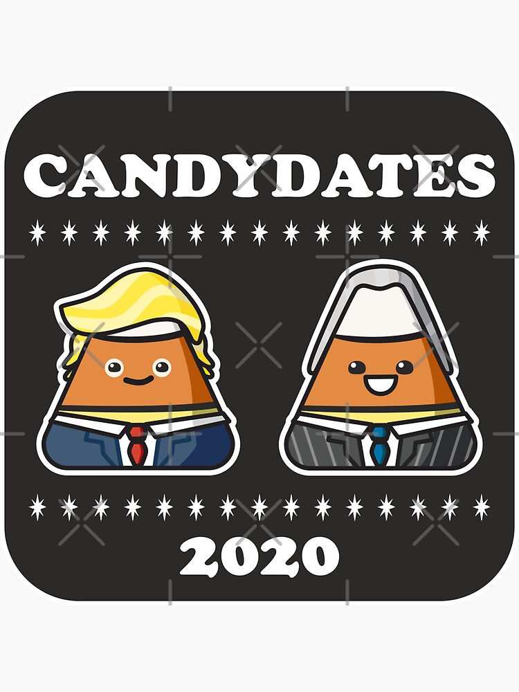 "Trump and Biden Candy Corn Cartoons 2020 Election" Sticker for Sale by ...