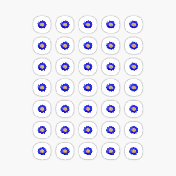 "Daisy - Bright Blue and Yellow on Dark Grey" Sticker for Sale by ...